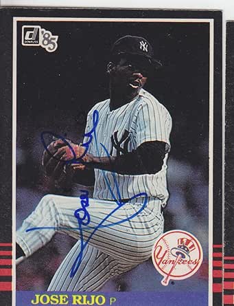 1985 DONRUSS SIGNED ROOKIE CARD JOSE RIJO YANKEES REDS A'S DOMINICAN ...