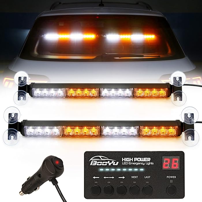 Buy BooYu 2 in 1 Traffic Advisor Light Bar w/ Digital Display ...