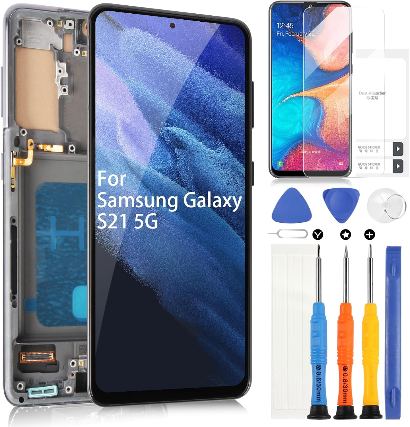 for Samsung Galaxy S21 5G LCD Display, for Galaxy S21 SM-G990 SM-G991 ...