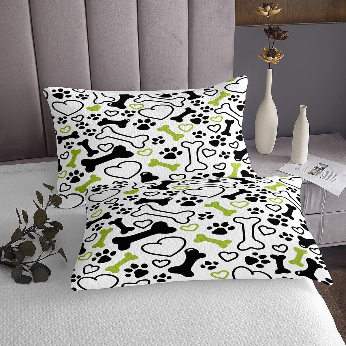 Feelyou Colcha con diseño de perro en 3D, diseño de huesos de perro ...