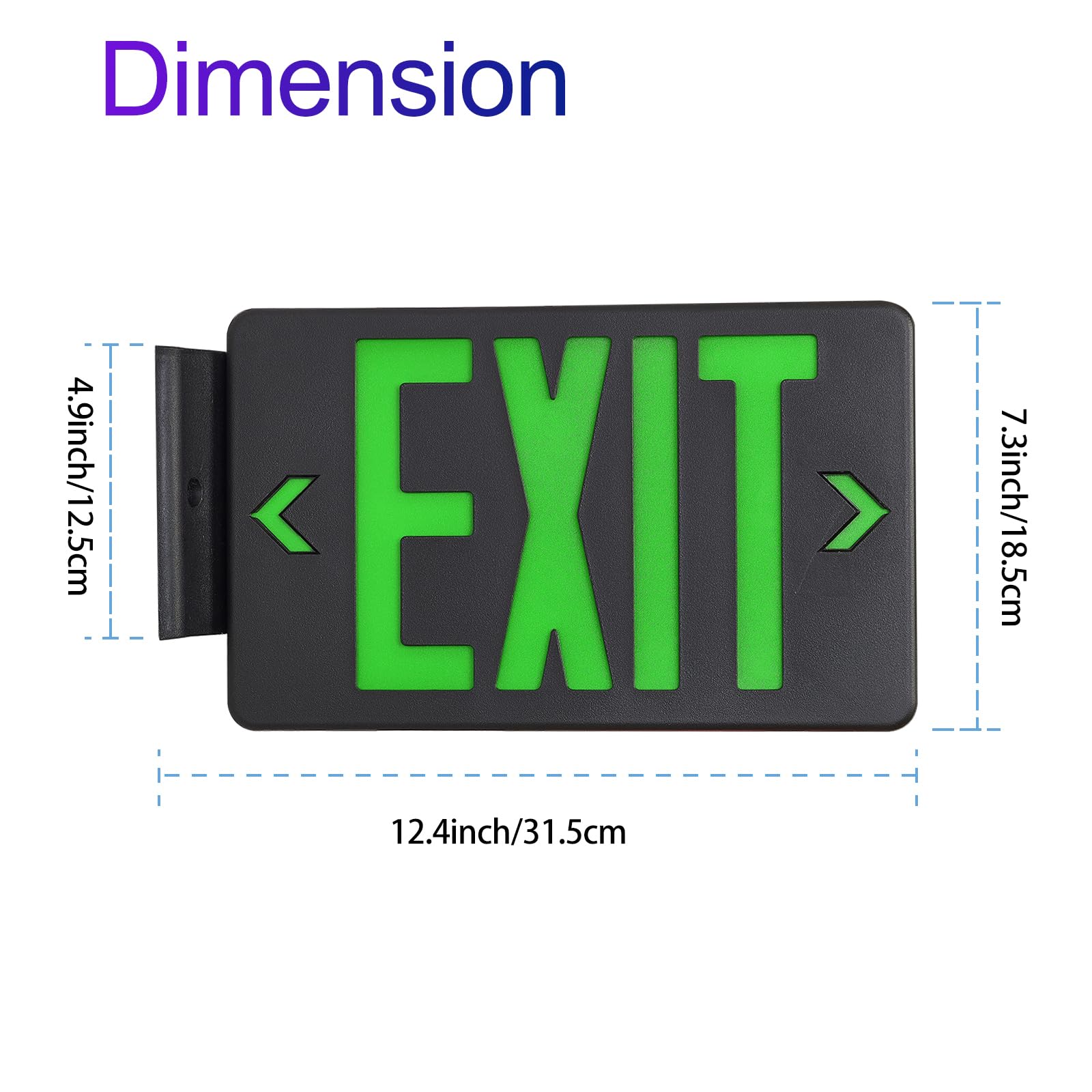 Snapklik.com : TANLUX Green Exit Sign