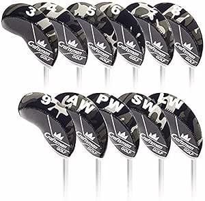 Craftsman Golf 11pcs/set Camouflage Black & Gray Splice Neoprene Golf ...