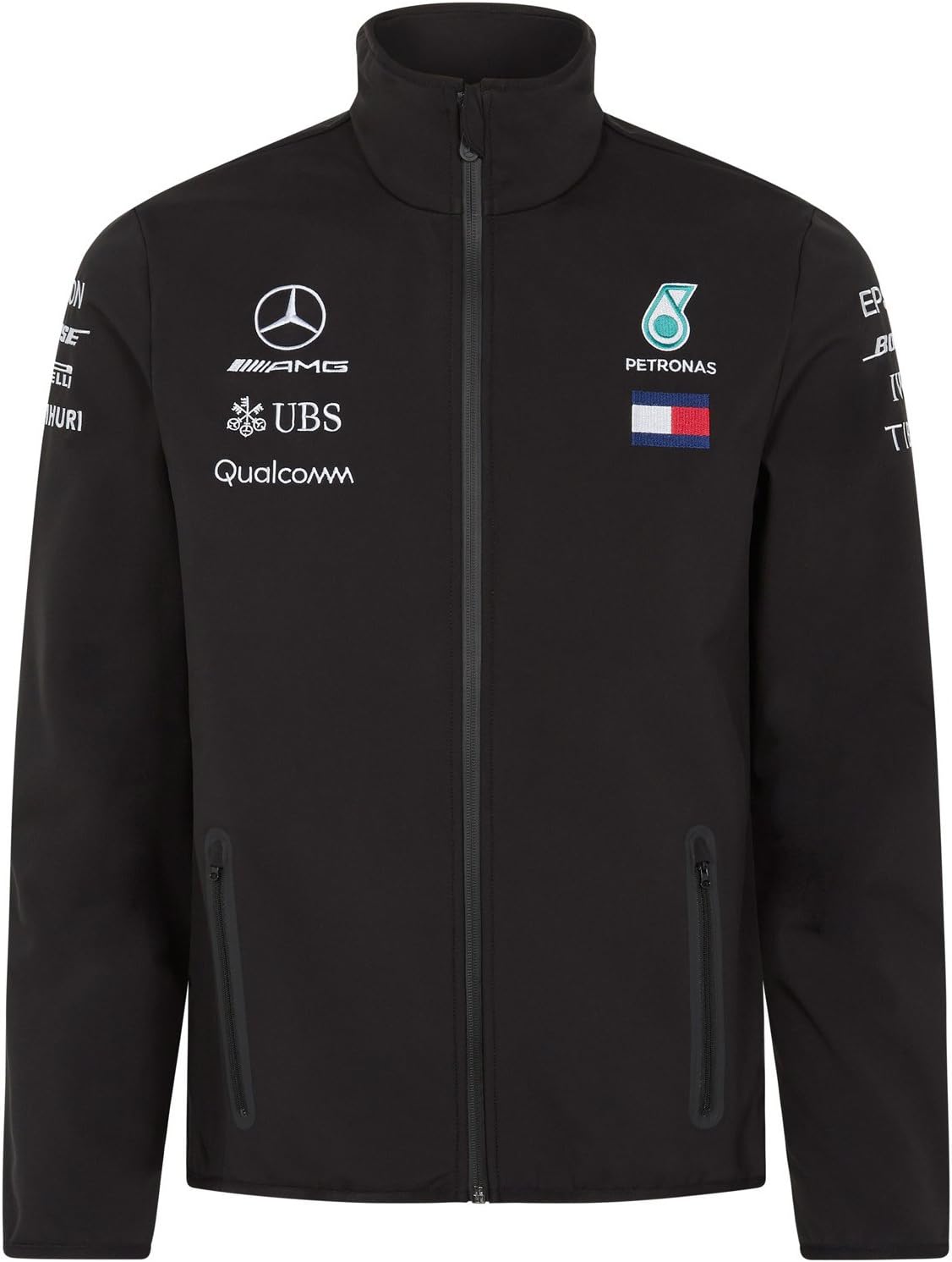 Mercedes AMG F1 Team Soft Shell Jacket Black Official 2018 at Amazon ...