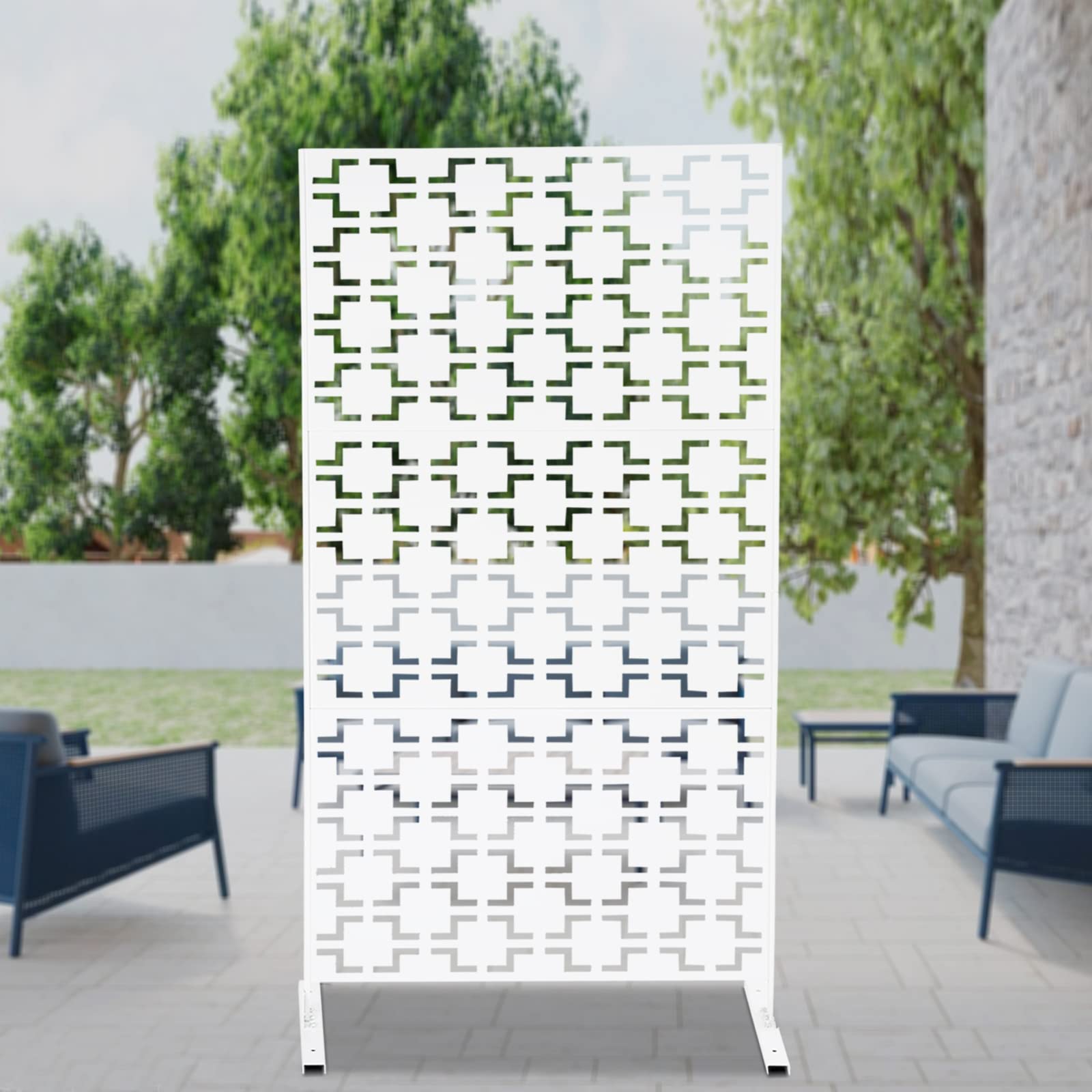 Amazon.com: 6.2FT Privacy Screen, Outdoor Decorative Panels Planter ...