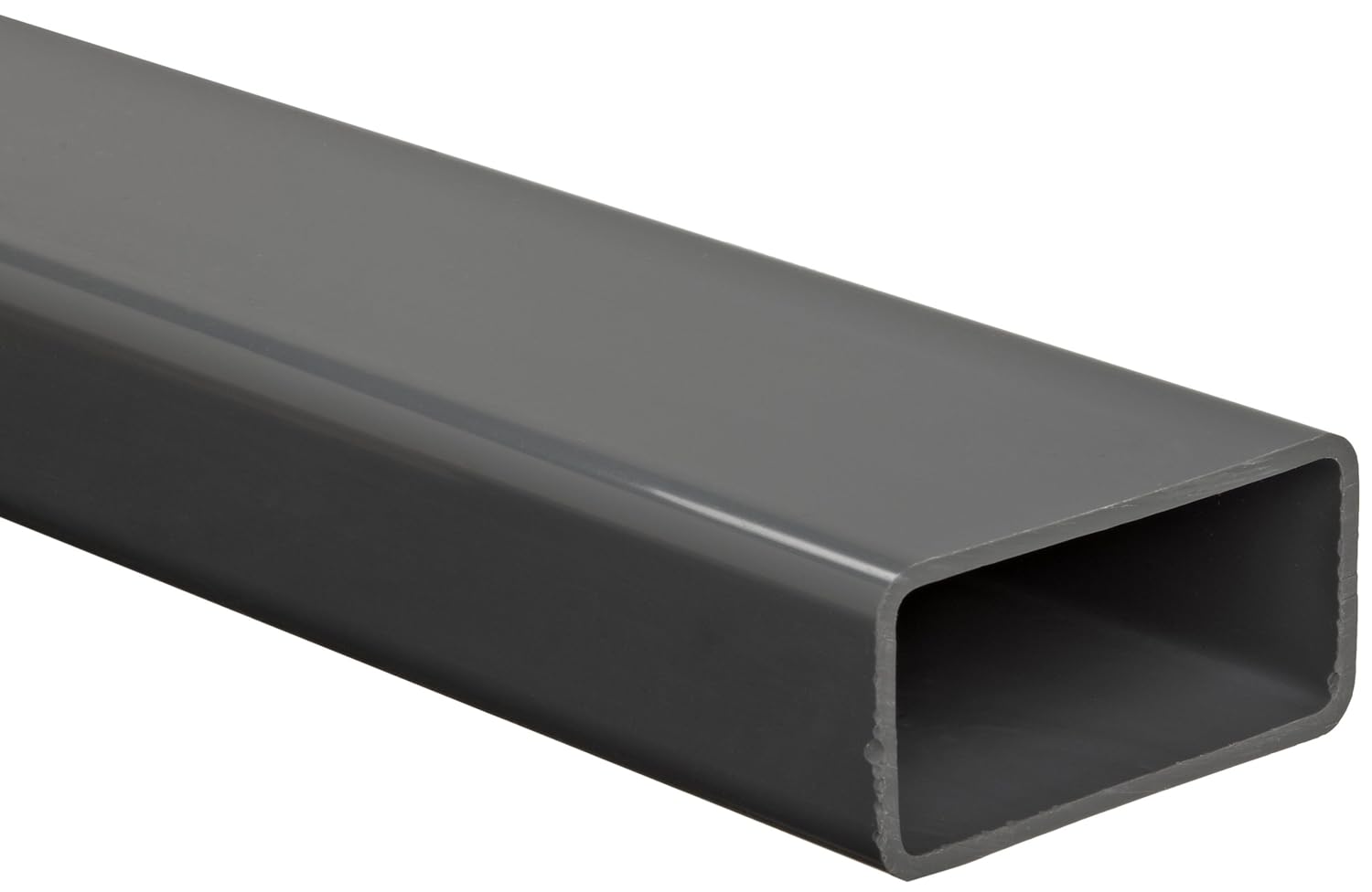 Barre Rectangulaire Creuse En PVC Gris NSF 61 5 1 X 2 5 Cm Paroi De