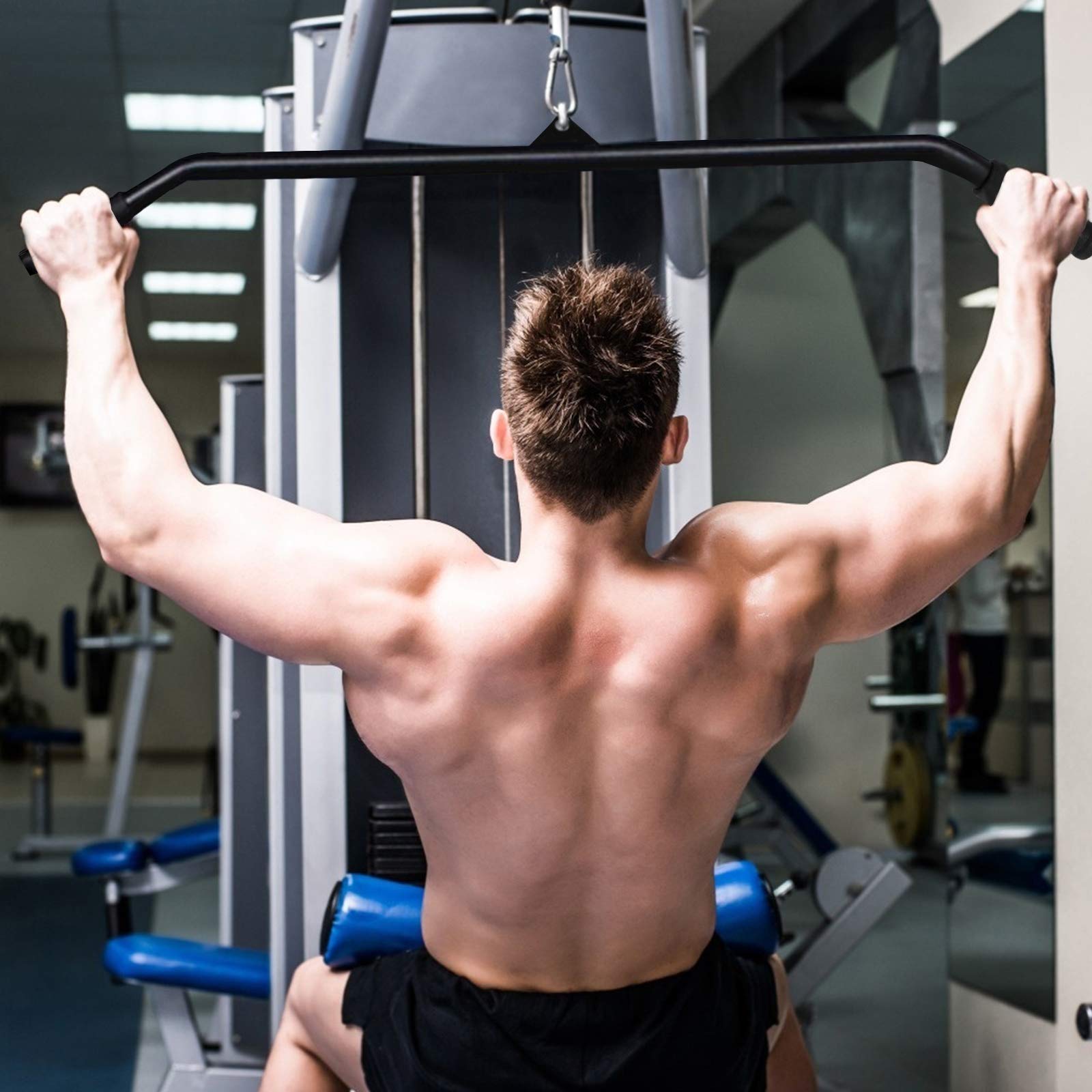 DYNASQUARE LAT Pull Down Bar 48inch Cable Machine Attachment, Curl ...