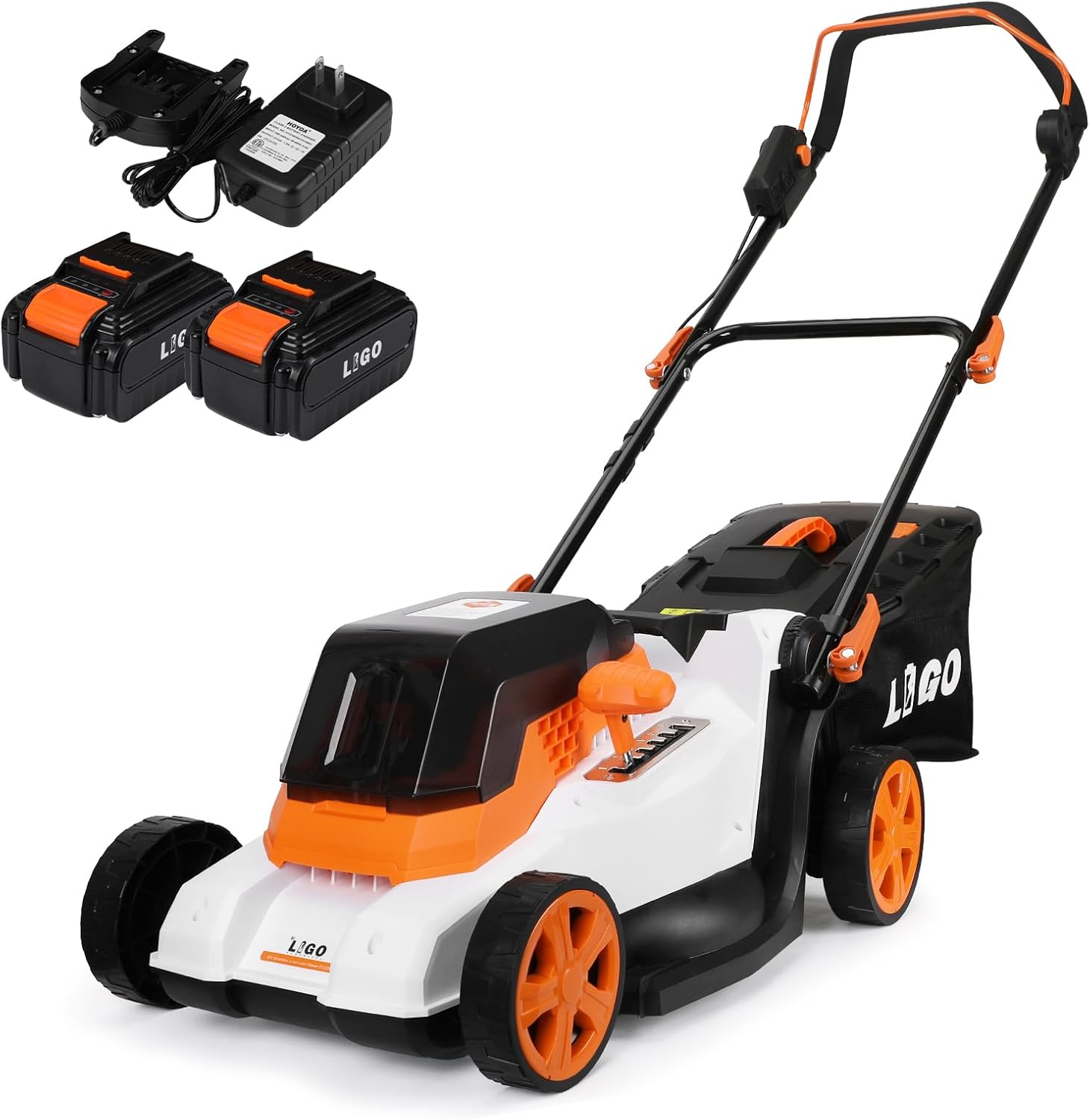 Amazon.com : LIGO 40V Cordless Lawn Mower w/11Gal Bag & 2X4.0Ah Battery ...