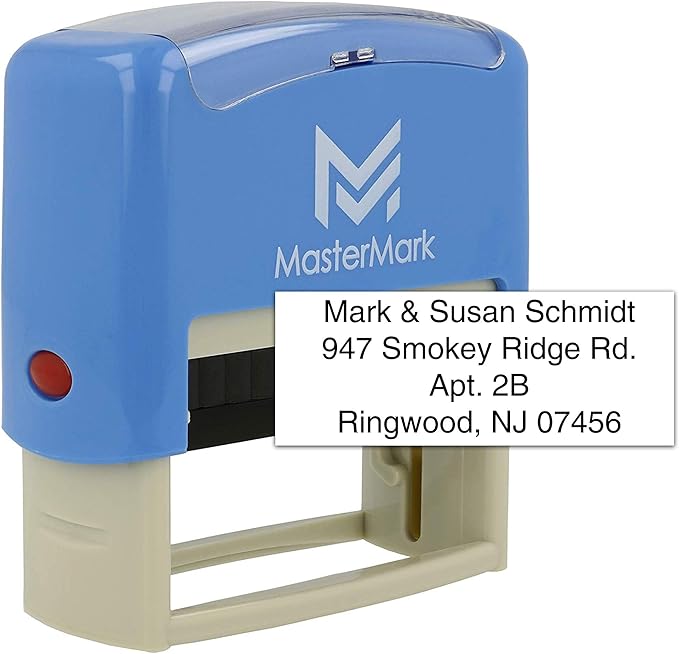 Amazon.com : Custom Stamp - Self-Inking Stamp (4 Line Stamp) : Office ...