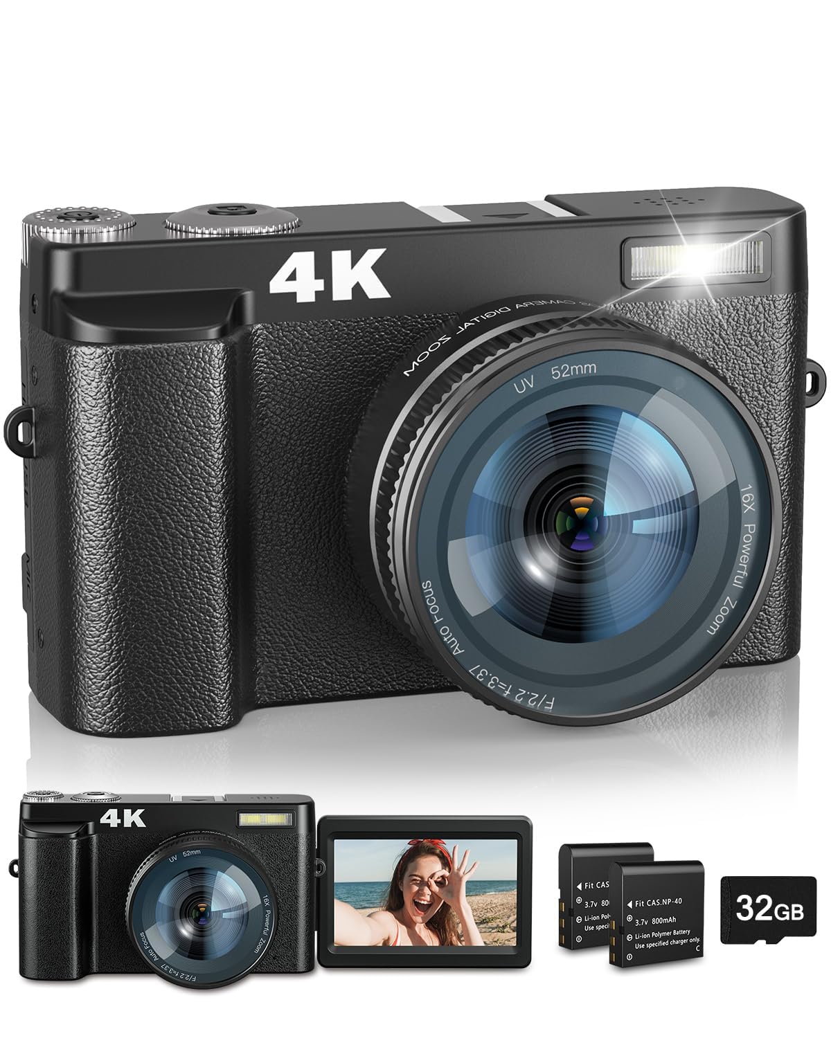 Buy Digital Camera,Cameras for Photography,48MP&4K&18X Zoom,AutoFocus ...