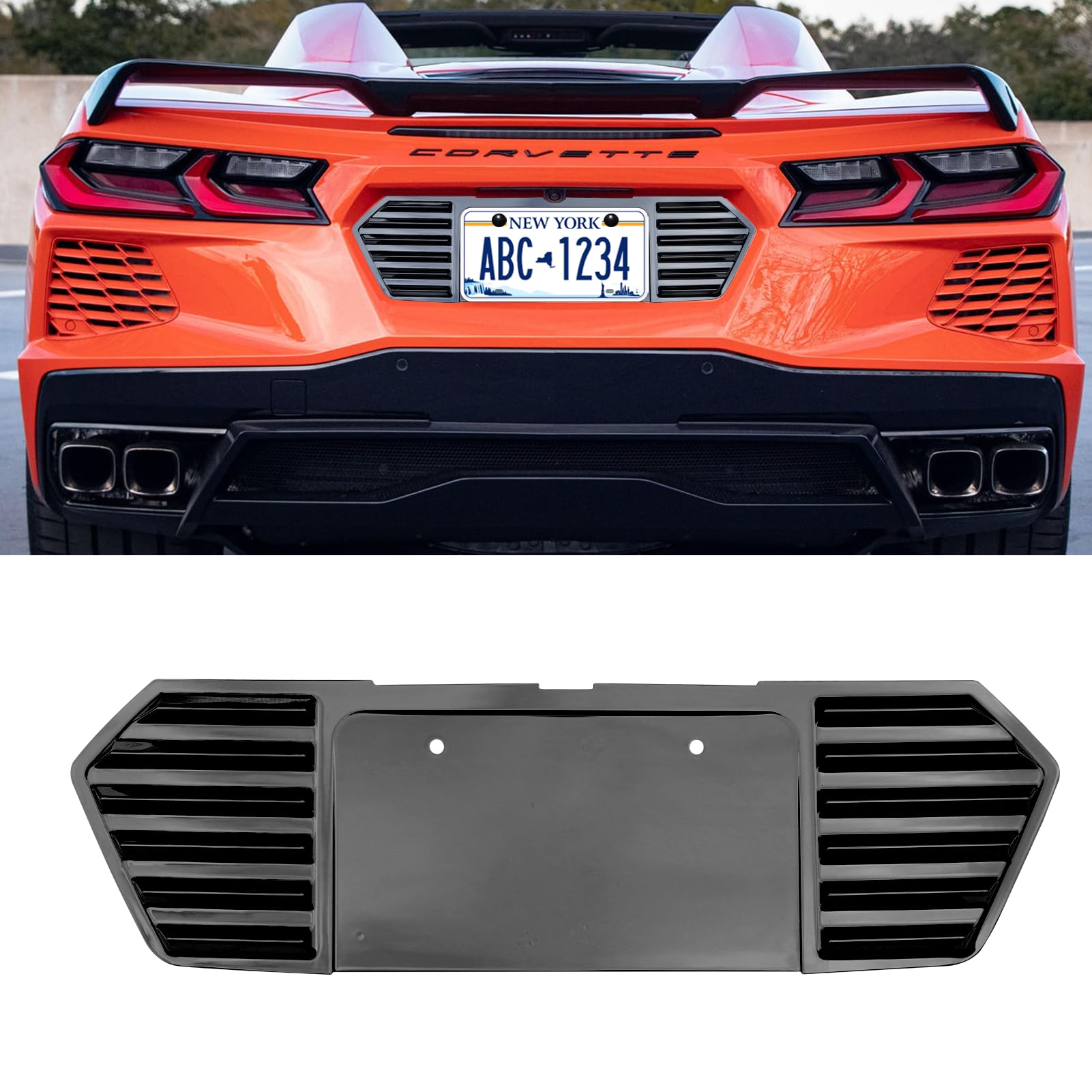 Amazon.com: Jaronx Compatible with Corvette C8 Rear License Plate Frame ...