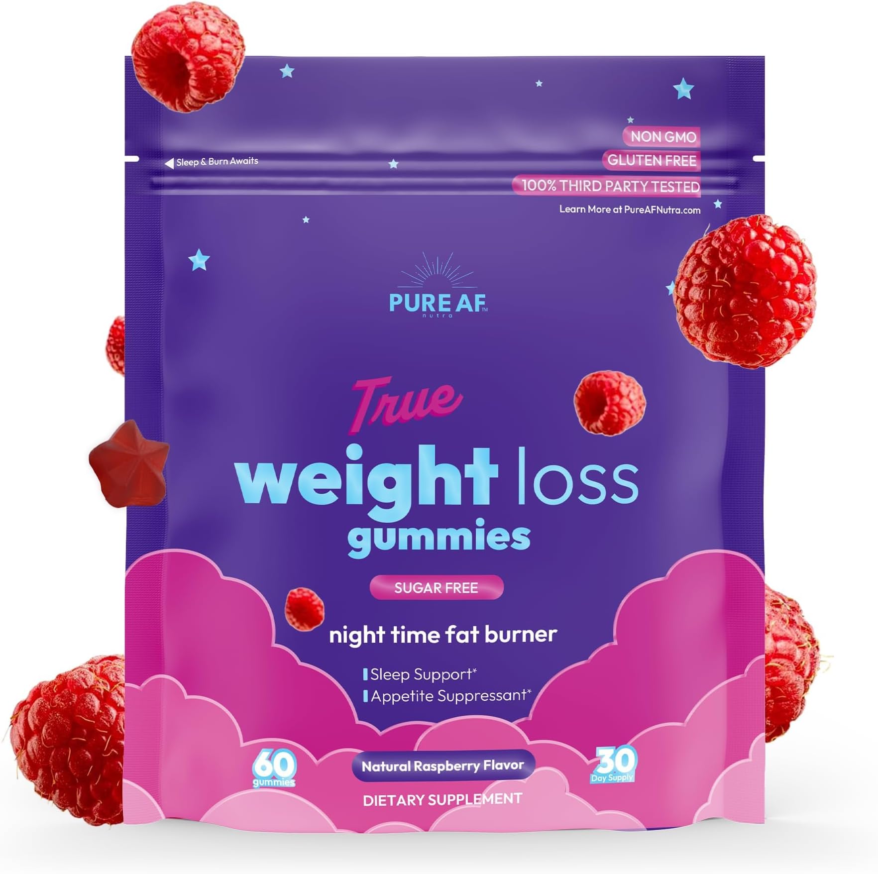 Amazon.com: Pure AF Nutra Night Time Fat Burner Gummies, Sleep ...