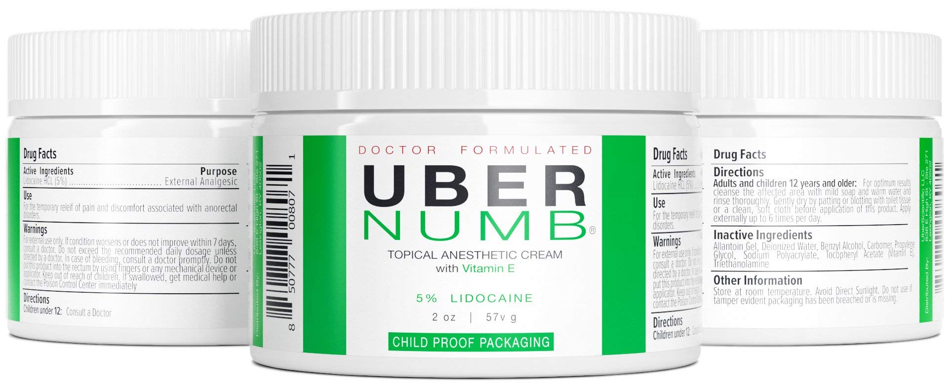 Uber Numb Crema anestésica tópica de lidocaína al 5% d...B07DMP62H1 ...