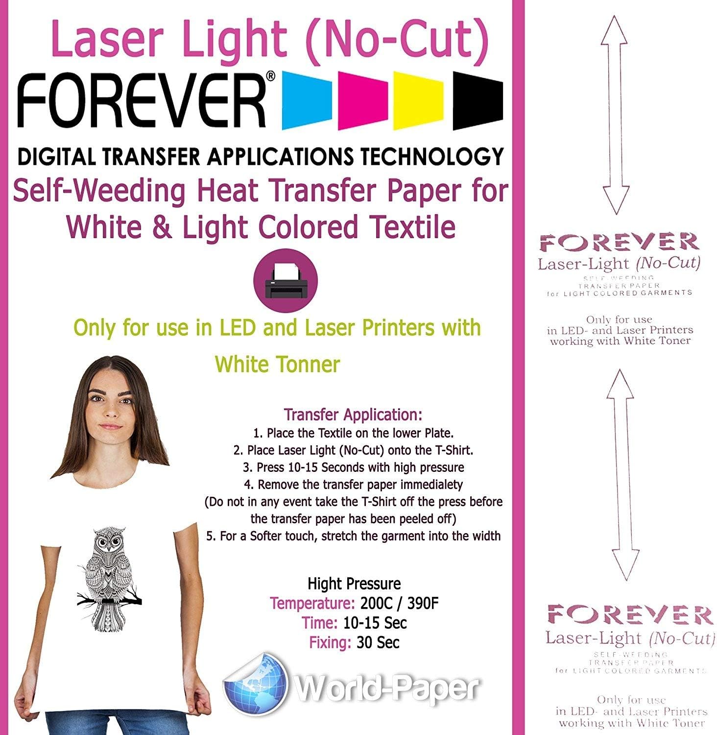 Amazon.com: Self-Weeding Laser Heat Transfer Paper Forever Laser Light ...