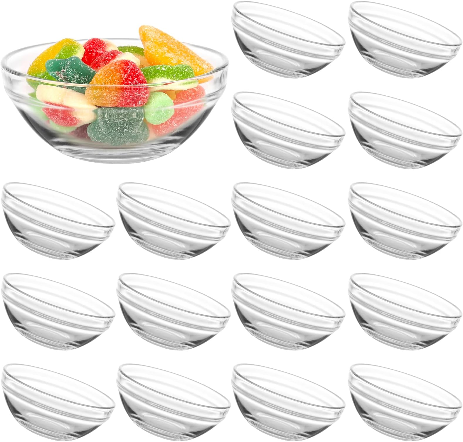 Amazon.com | NUTRIUPS 3 Pack 6inch Tempered Glass Sauce Dishes, 8oz ...