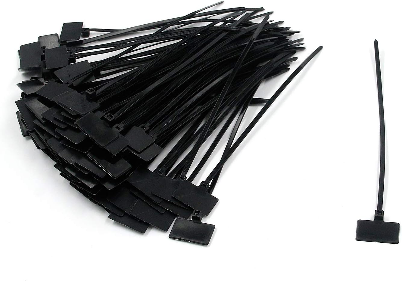 Amazon.com: T Tulead Zip Tags Black Wire Labels Zip Tie Self-Locking ...