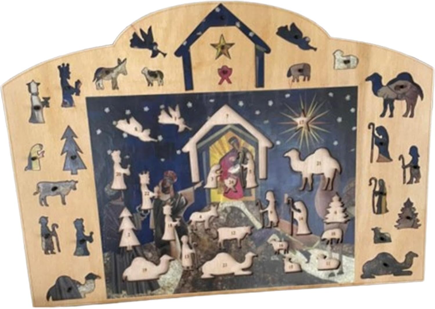 Adventskalender - Weihnachtskalender | Weihnachts-Countdown | Puzzle-Kalender mit Krippen-Szene ...