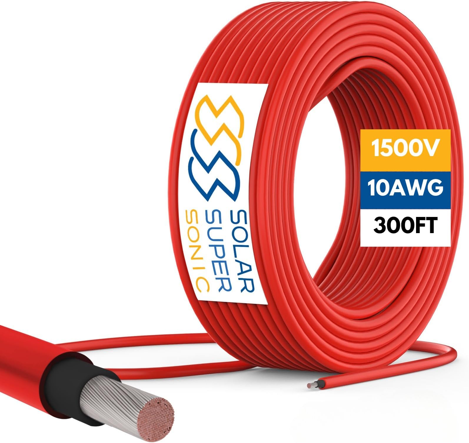 50' solar cable Bulk Black copper #10 AWG PV Wire with Tough XLPE ...