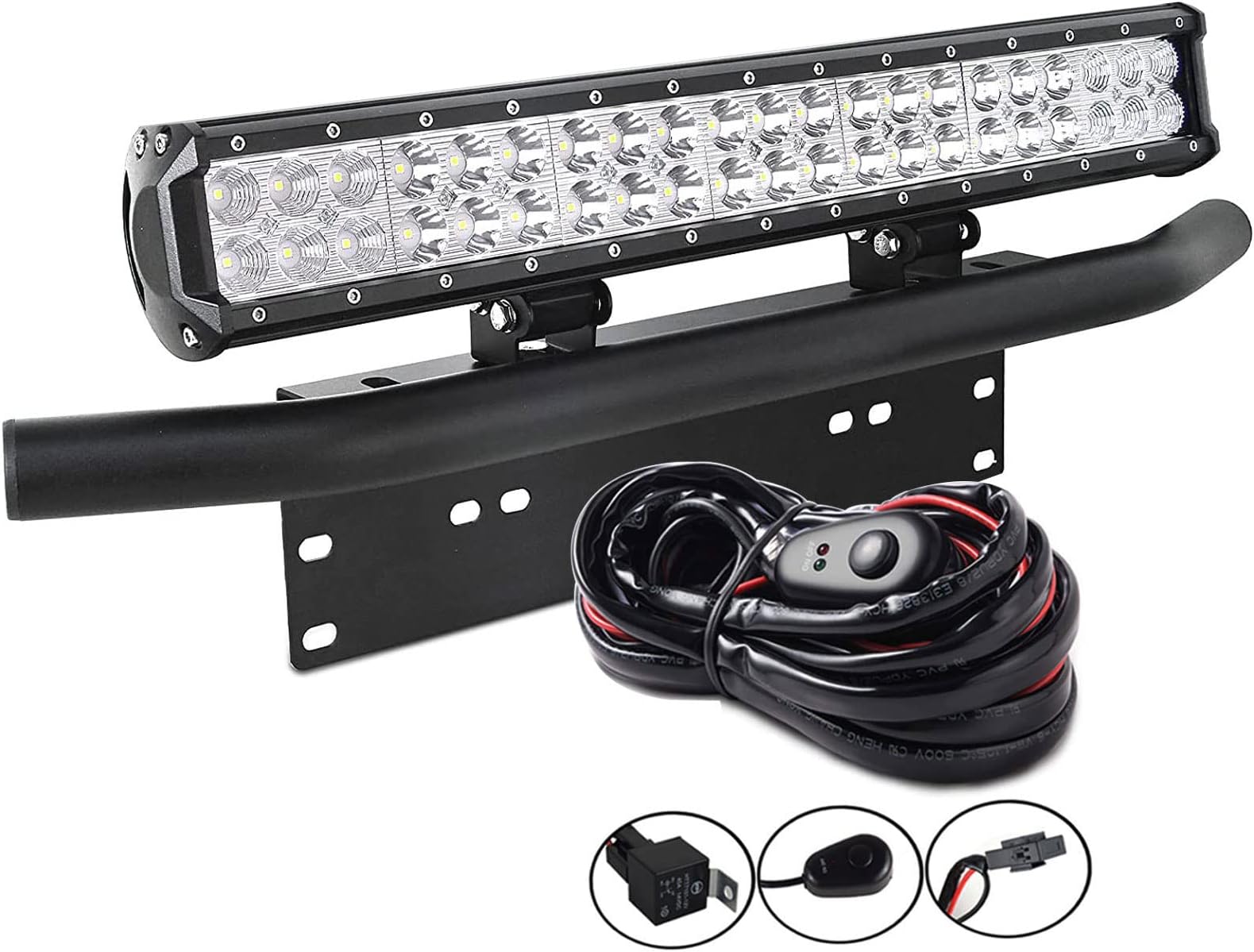 Amazon.com: iJDMTOY 20-Inch 120W LED Light Bar Kit Universal Fit ...