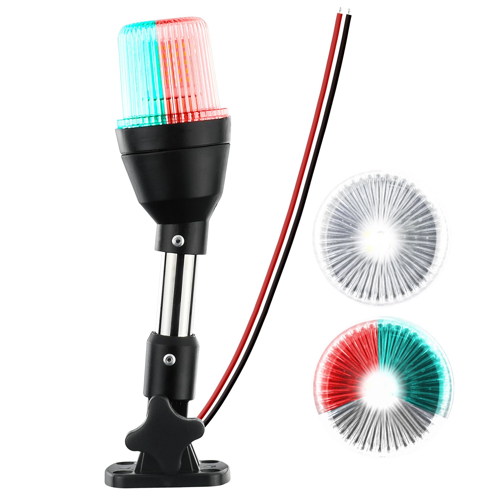 Snapklik.com : LED Tri-Color Navigation Light,Bimini Top Red-Green ...