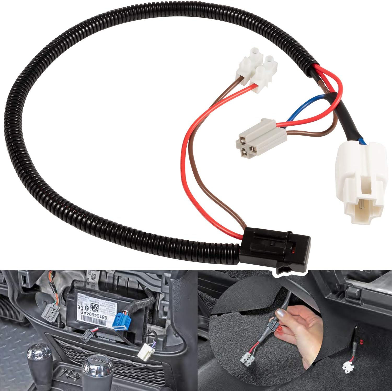 Amazon.com: 12 Volt Power Adapter for 1999-2018 Jeep Wrangler JK JKU TJ ...