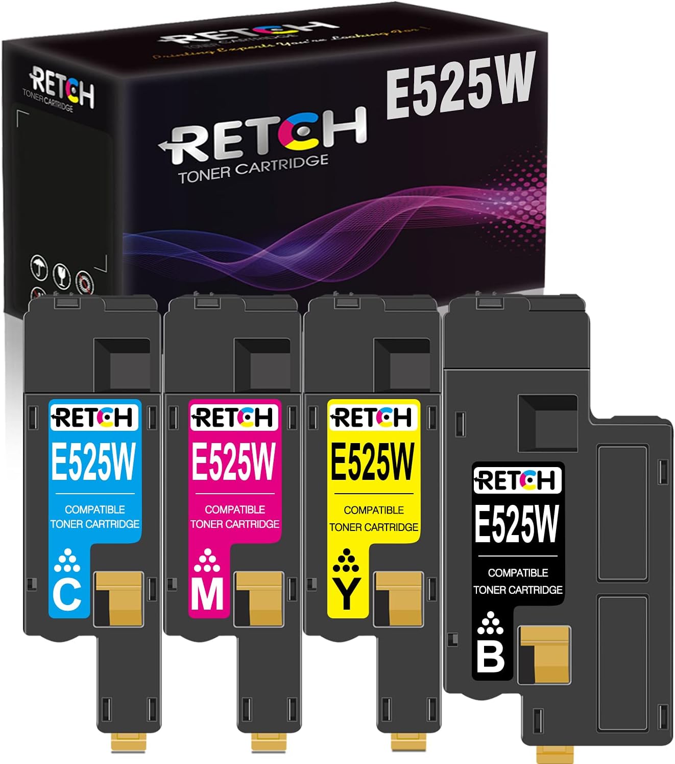 Amazon.com: RETCH E525w Compatible Toner Cartridges Replacement for ...