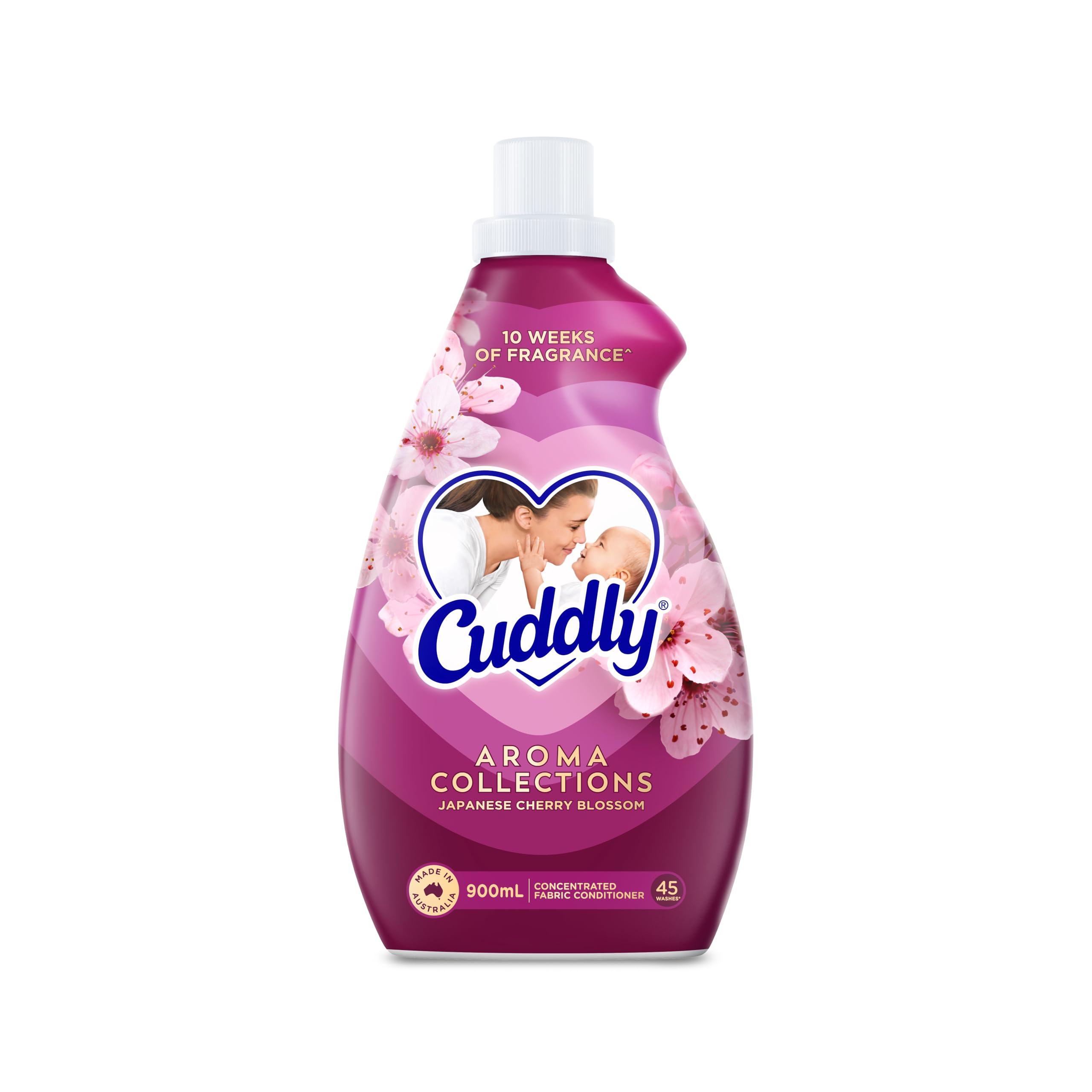 Cuddly Concentrate Liquid Fabric Softener Conditioner, 900mL, 45 Washes ...