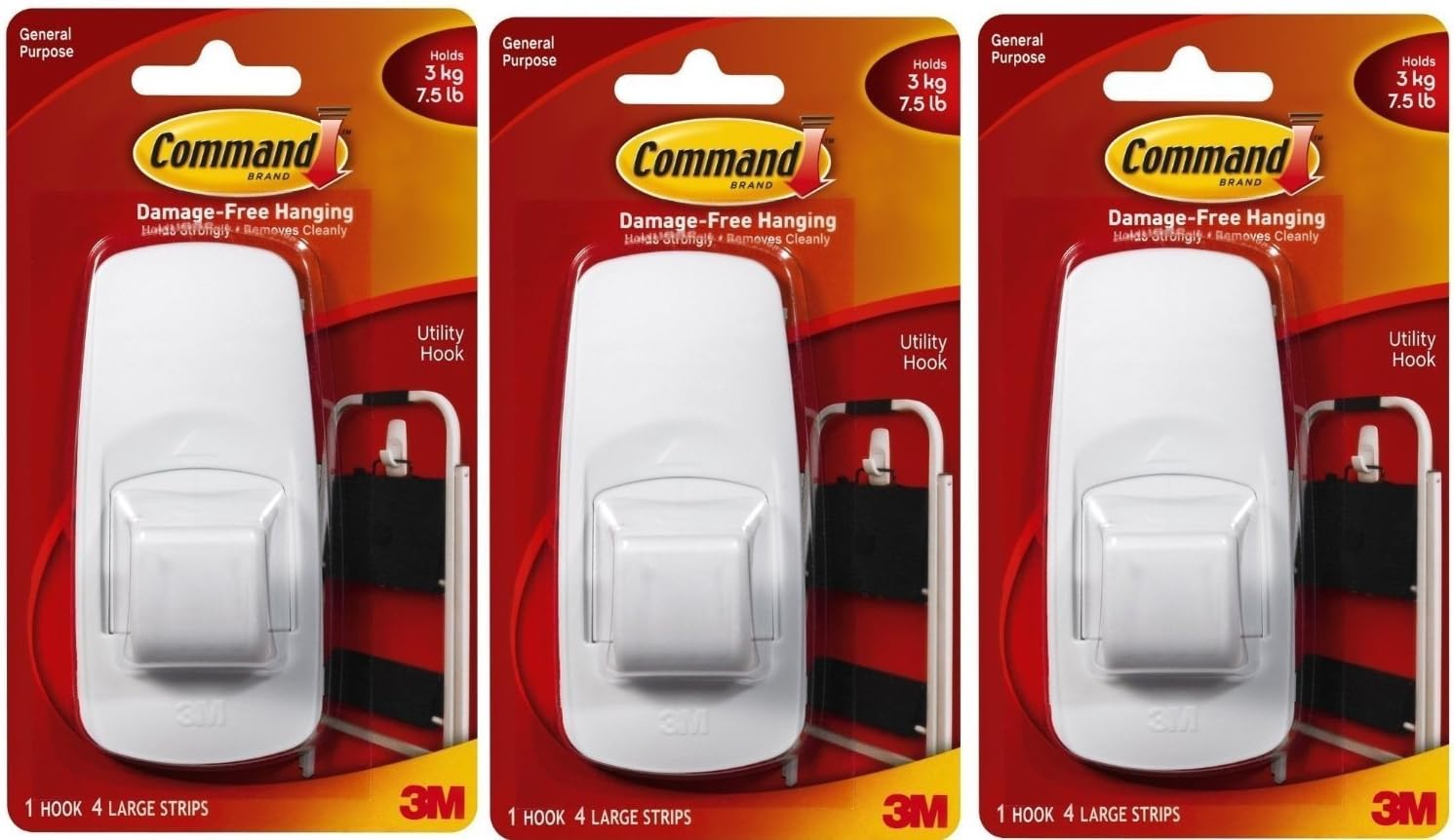 Amazon.com: 3M Command Strips 17004 Jumbo Hook with Command™ Adhesive ...