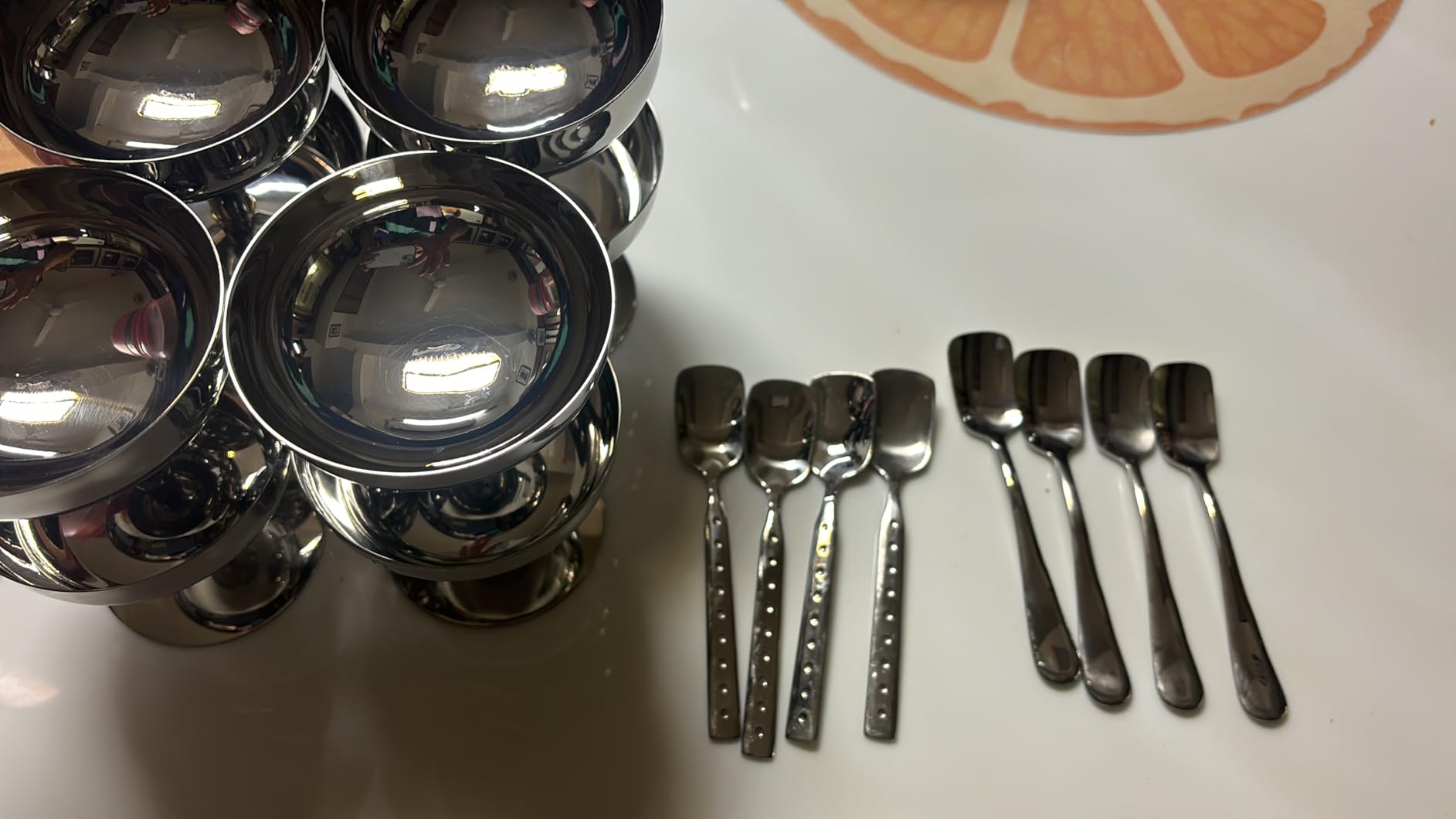 Buy FNS Delight Stainless Steel Pudding Set For Serving Ice Cream ...