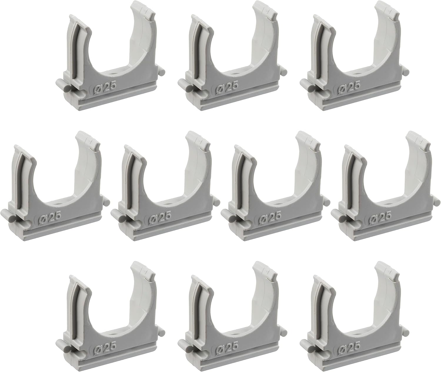 AERZETIX - C62179 - Lot de 10 Colliers de Fixation Ø 25 mm Simple ...