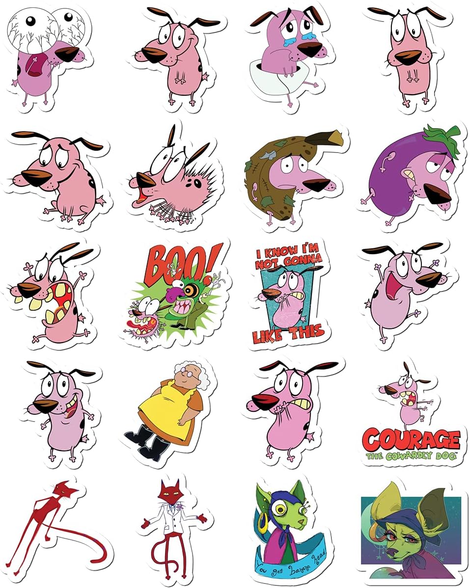 Amazon.com - Courage The Cowardly Dog Vinyl Waterproof Sticker Decal ...