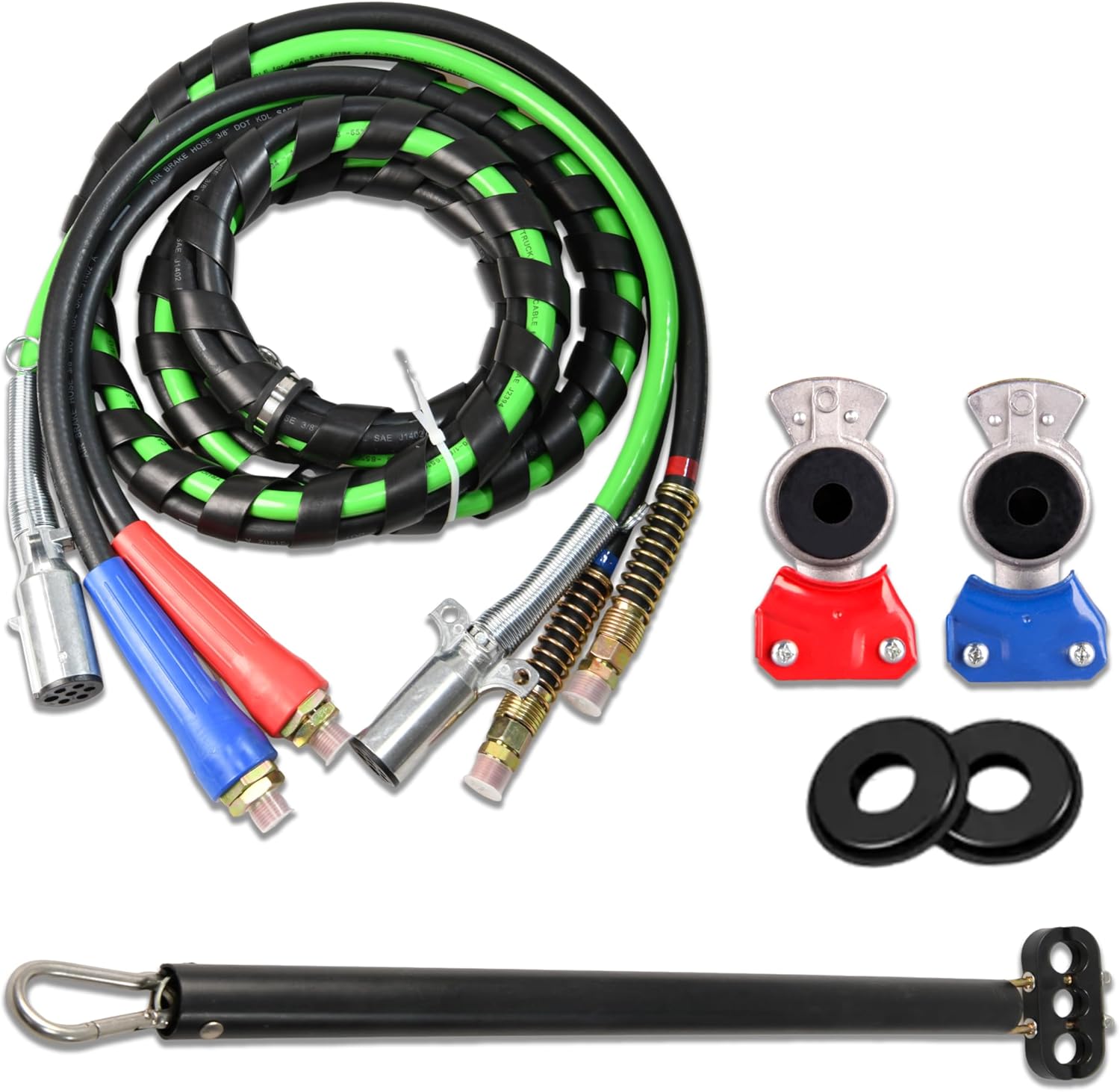 ANGRICHT 12 FT 3-in-1 Air Power Line Hose Assembly for Semi Trucks with ...