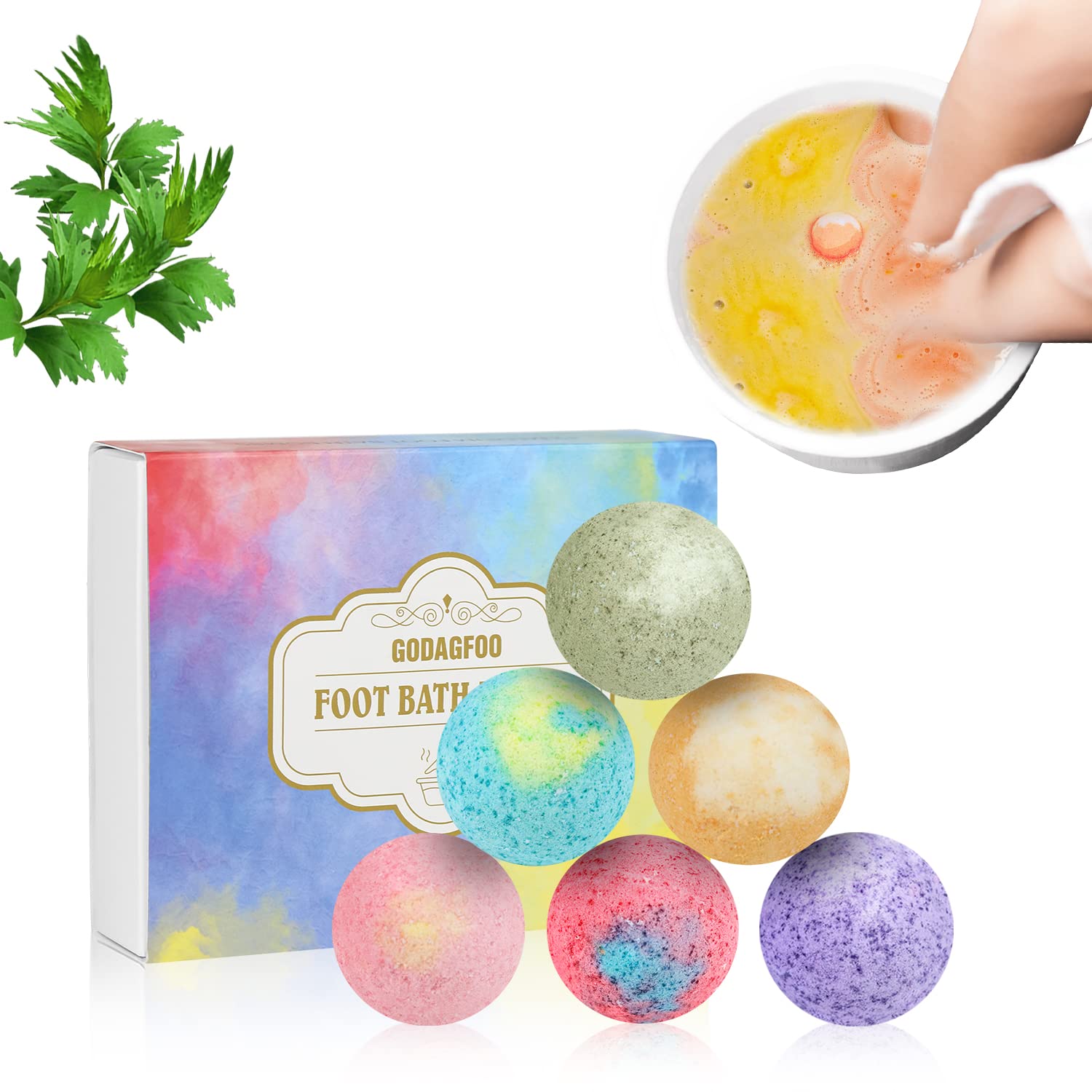 Amazon.com: GODAGFOO Foot Soak Foot Bath Bombs 12 Pcs, Foot Soak Salts ...