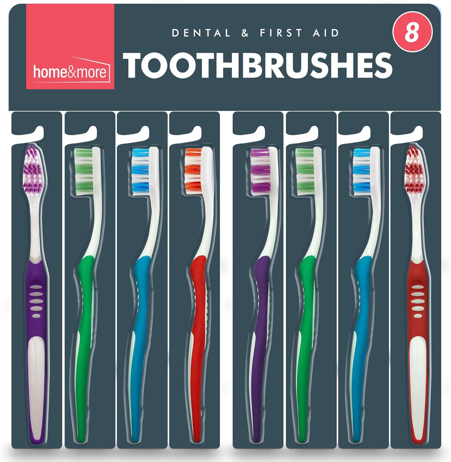 SOL 8pk Manual Toothbrush Multipack, Soft Tooth Brushes for Adults ...