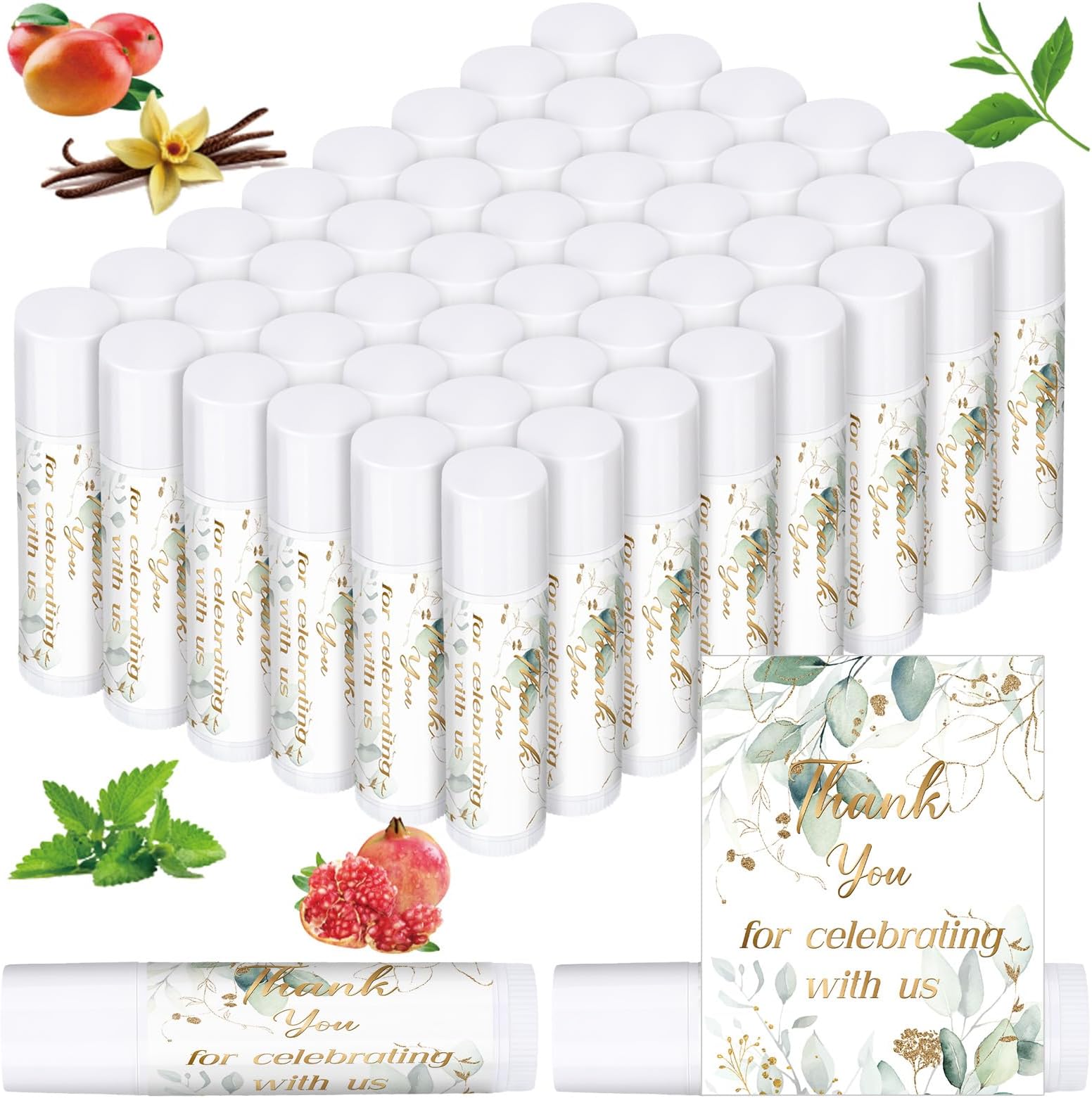 Amazon.com : Dunzy 50 Pcs Thank You Gift Lip Balm Bulk Baby Shower ...