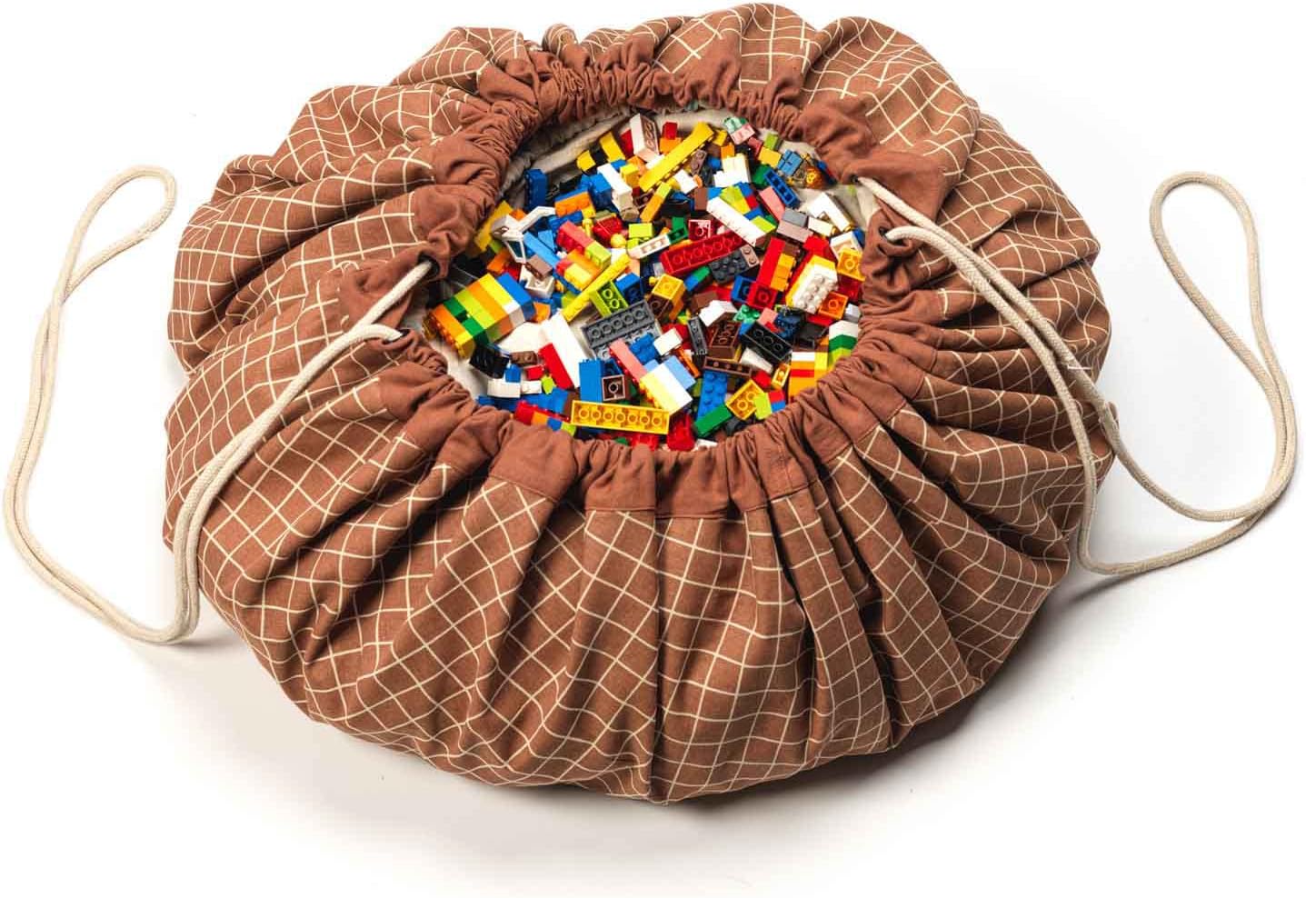 Amazon.com: Play & Go Organic Cotton Drawstring Play Mat Storage Bag ...