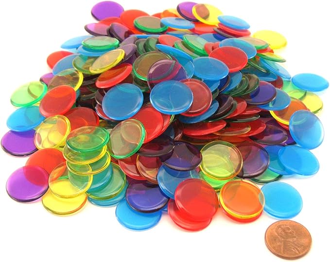 Amazon.com: 5 Color Extra Thick Plastic Sorting Chips 19MM 250ea : Toys ...