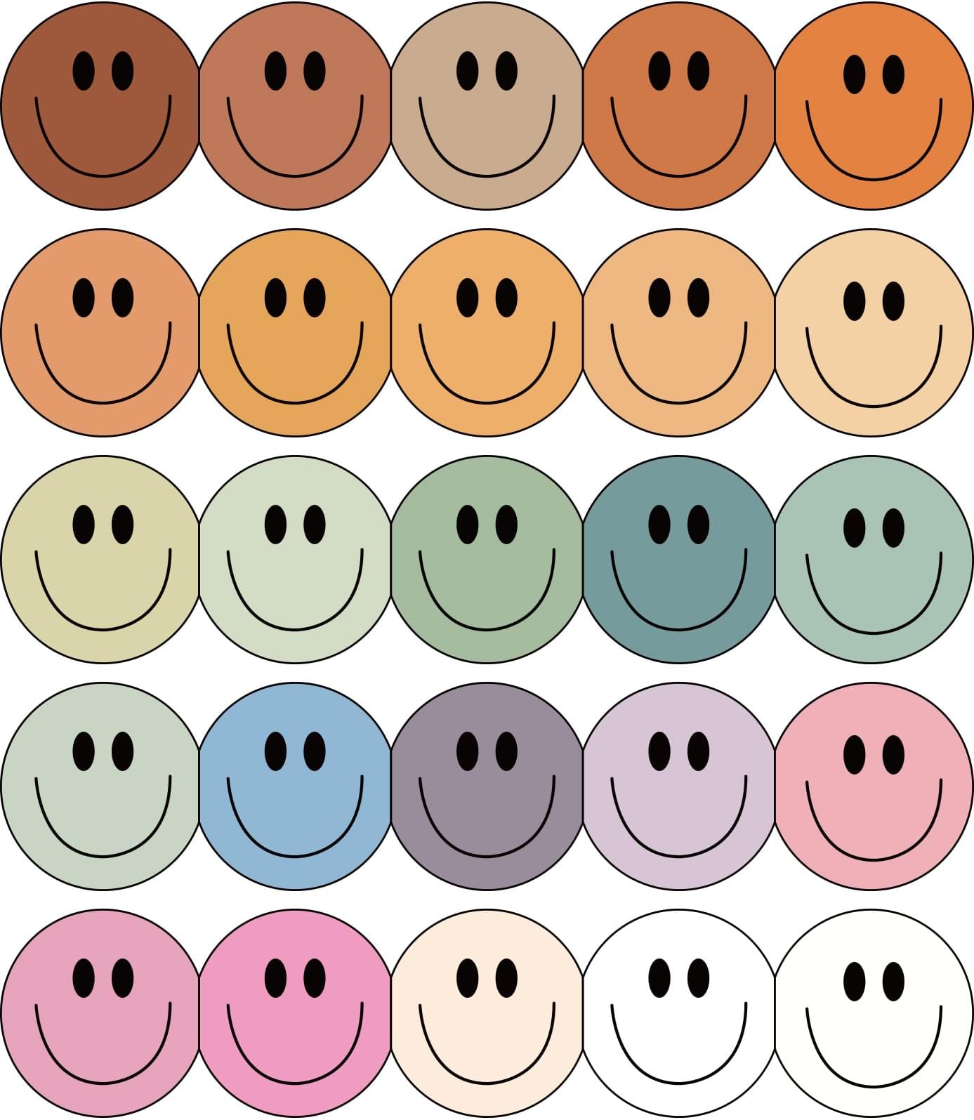 Amazon.com: Whaline 69Ft Boho Pastel Color Smile Face Bulletin Board ...