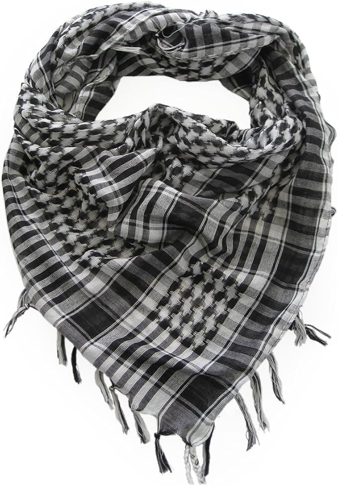 Kuldip Men's Chequered Arab Arafat Shemagh Kafiyah Desert Style Scarf ...