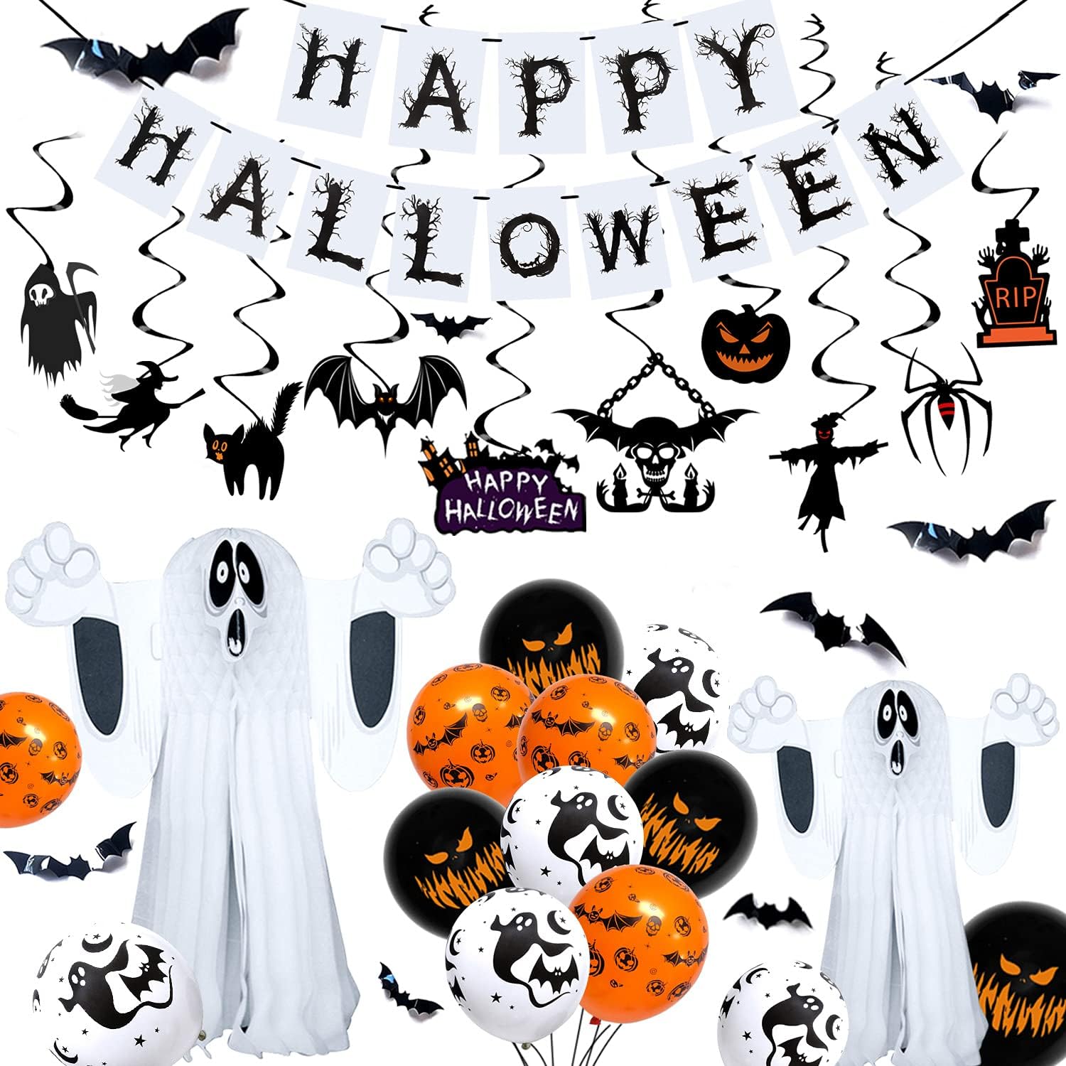 Amazon.com: MOVINPE Halloween Hanging Decorations Party Supplies ...