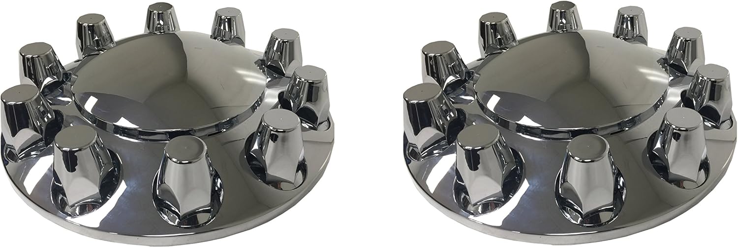 Amazon.com: ZXLY ONE Set of 2pcs Truck Front Wheel Chrome ABS Axle ...