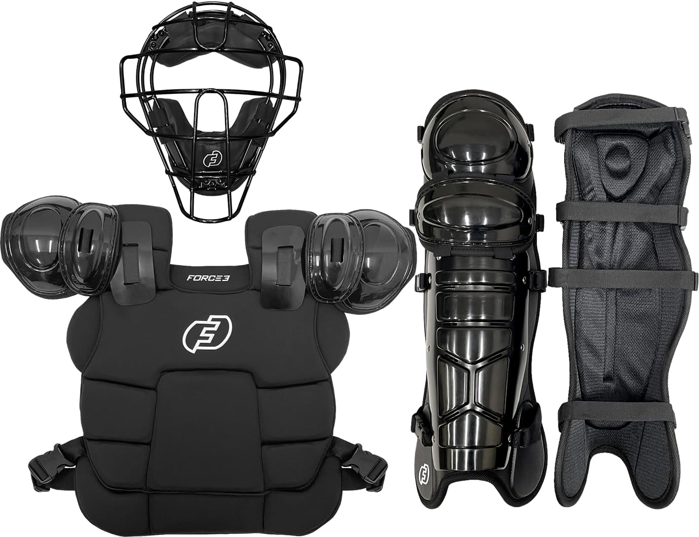 Amazon.com: FORCE3 PRO GEAR Ultimate Umpire Set with Black/Black ...