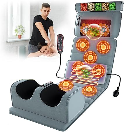 comedragon Full Body Electric Massage Mat with Shiatsu Kneading Massage ...