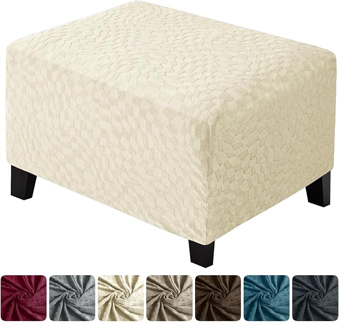 Amazon.com: ZNSAYOTX Ottoman Covers 2024 Fashion Rectangle Footrest ...