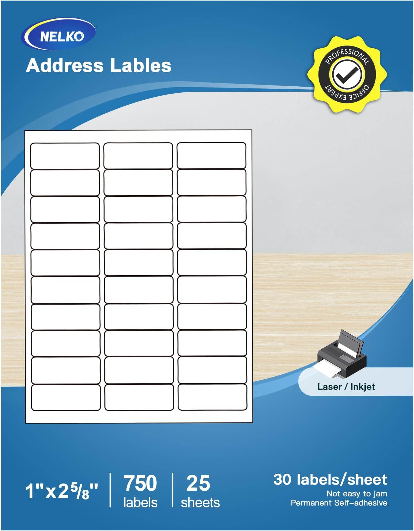 Amazon.com : Address Labels, 1" x 2-5/8" NELKO Shipping Address Labels ...