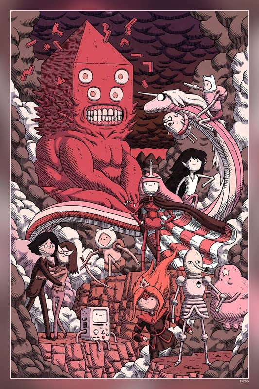 POSTERDADDY Adventure Time Cartoon Matte Finish Paper Poster Print 12 x ...