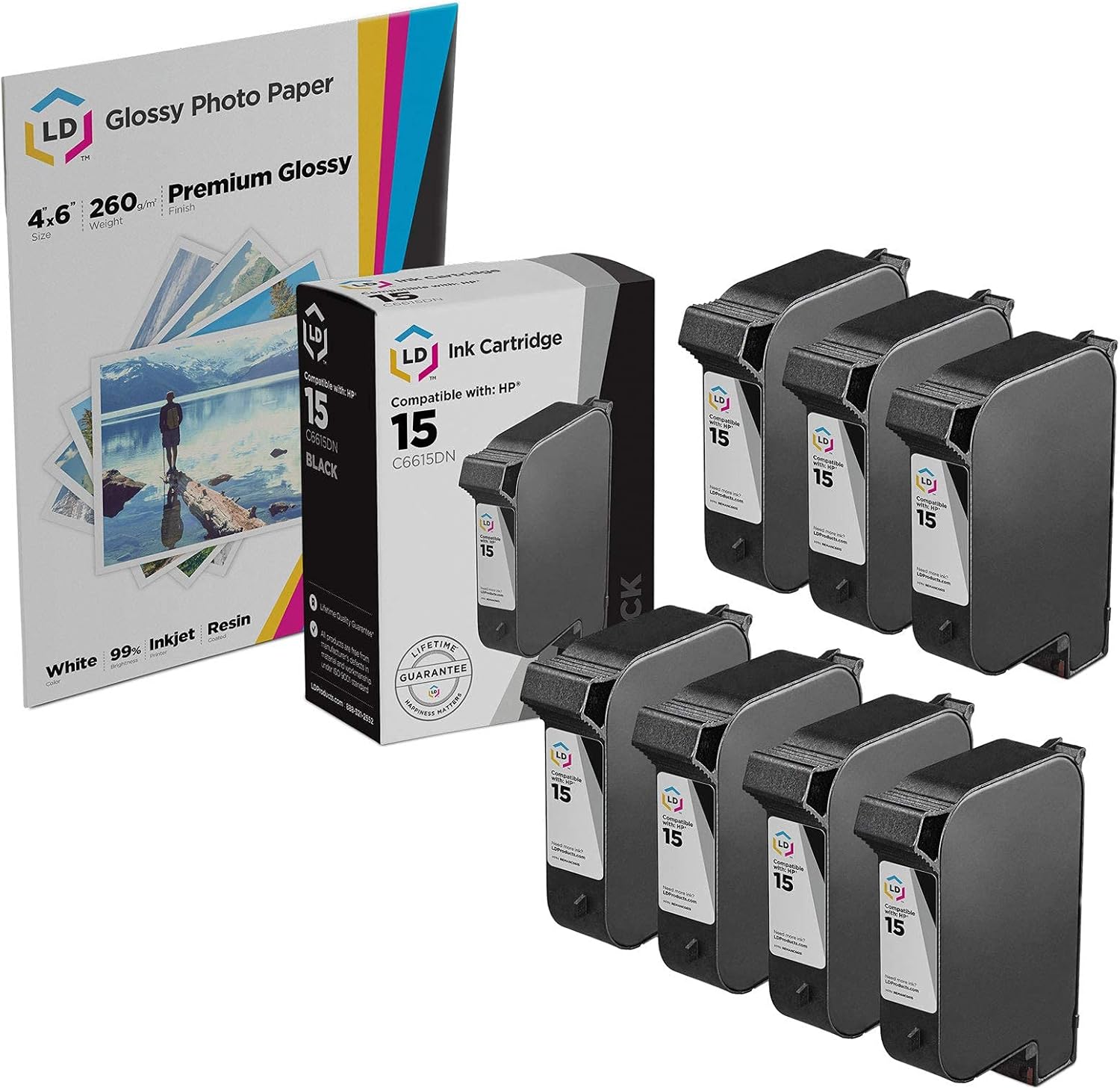 Amazon.com: LD Remanufactured Ink Cartridge Replacement for HP 15 ...