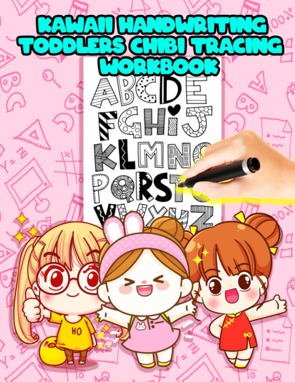 Kawaii Handwriting Toddlers Chibi Tracing Workook Kawaii First Learn To ...