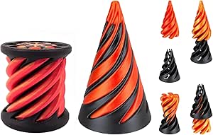 2PCS Impossible Pyramid Passthrough Toy,Helix Nut Spiral Cone Fiddle ...