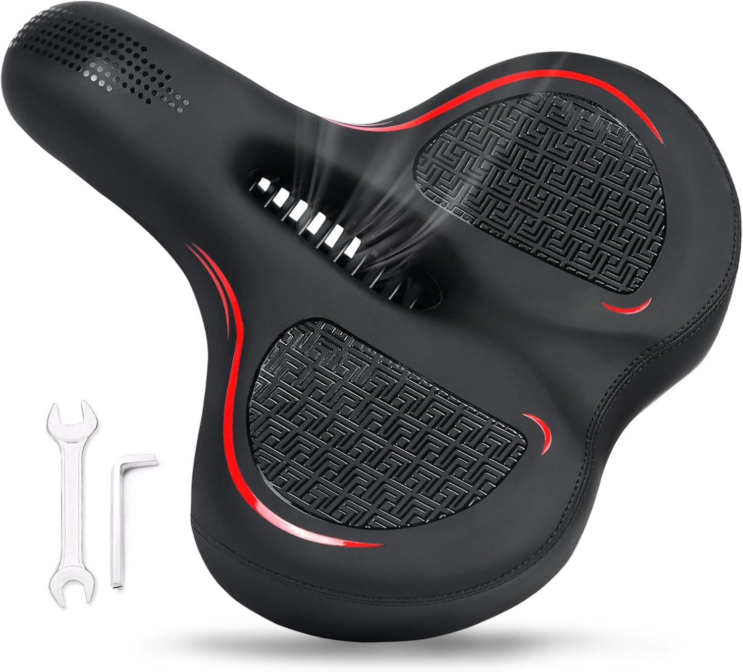 Amazon.com : Oversized Bike Seat for Men & Women,HUIOK Comfort Wide ...