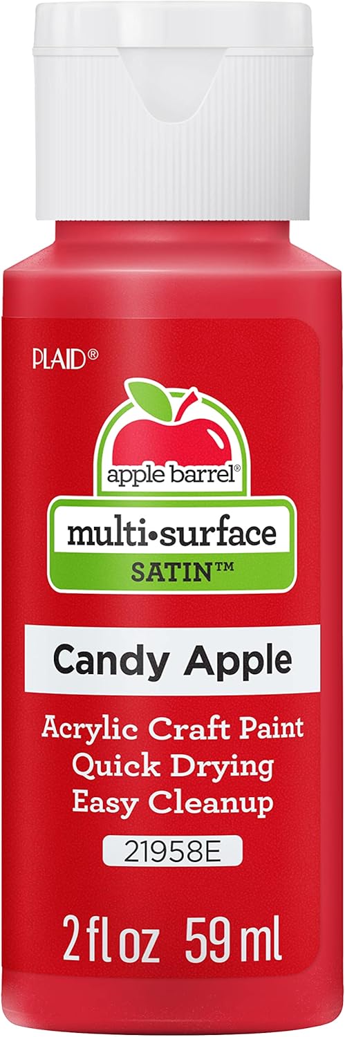 Amazon.com: Apple Barrel Multi Surface Acrylic Paint, 2 oz, Candy Apple ...